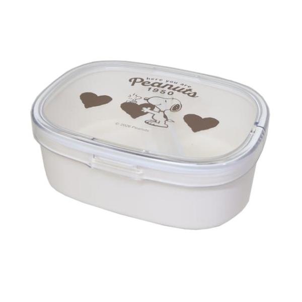 弁当 おしゃれ 生活雑貨　仕事 一人暮らし 通勤 通学大人気[PEANUTS/SNOOPY]のキュートなランチ雑貨シリーズフタを閉めるだけでカチッとロックしてくれます中の仕切りは自由に動かせるので使い勝手バツグンもちろん電子レンジの使用もO...