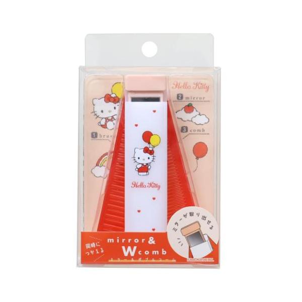 生活雑貨 おしゃれ 部屋 お祝い ギフトに 日用雑貨大人気サンリオキャラクターグッズにまたまた可愛いnewアイテム登場こちらはお洒落な女子の必需品[ミラー＆ダブルコーム]取り出して使えるスリムでコンパクトなミラーブラシとコームの2way仕様...