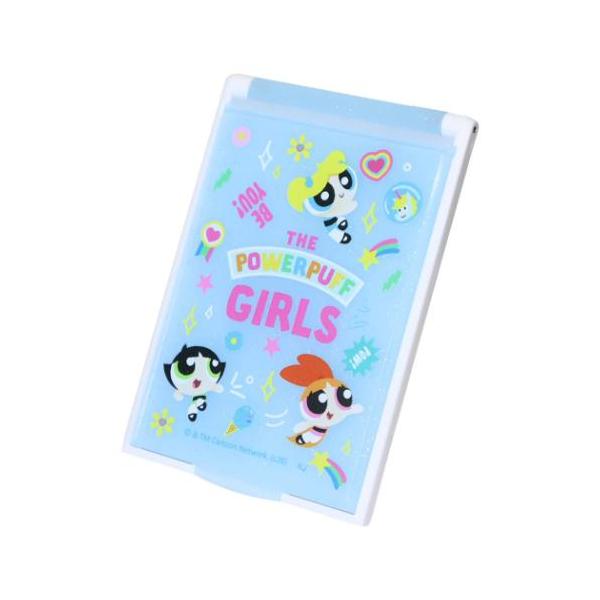 スーパーパワーを持ったブロッサム バブルス バターカップの3人娘が大活躍する[POWER PUFF GIRLS]グッズにまたまた可愛いnewアイテム登場こちらは身だしなみの必需品[ミニスタンドミラー]コンパクトサイズで持ち運びにGOOD開い...
