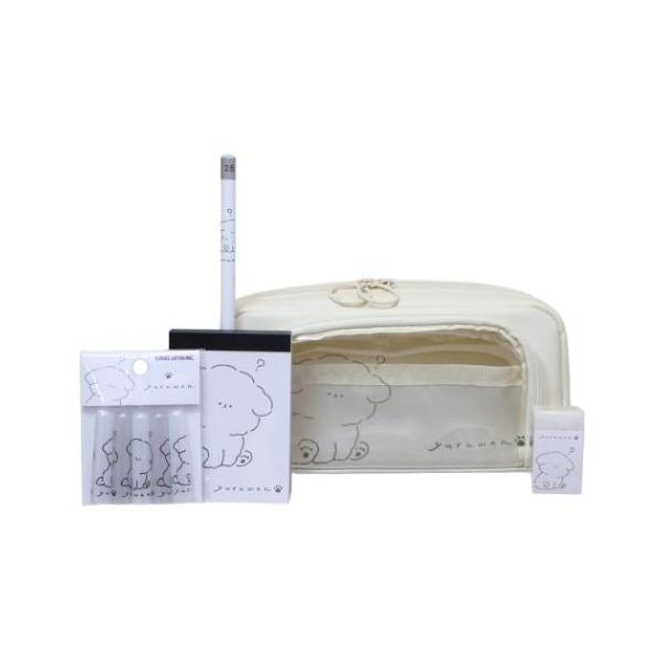 学校 文房具 文具 仕事 お道具箱 雑貨 勉強毎日が楽しくなるキュートなステーショナリーシリーズこちらは大好評の文具がパックになった[文房具5点セット]まとめ買いできてプレゼントにもおすすめなセットです[セット内容]ペンポーチ/消しゴム/鉛...