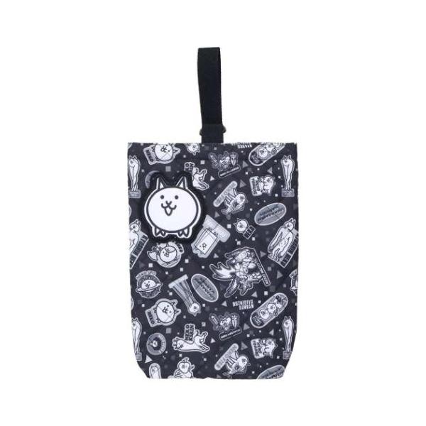 かわいい大人気アプリゲーム[にゃんこ大戦争]のスクール雑貨シリーズこちらは体育館シューズなどを入れる[シューズバッグ]キルティング素材のママの手作り風がかわいいめくるとお名前が書けるアップリケワッペン付き  運動靴入れとして…楽しい学校生活...