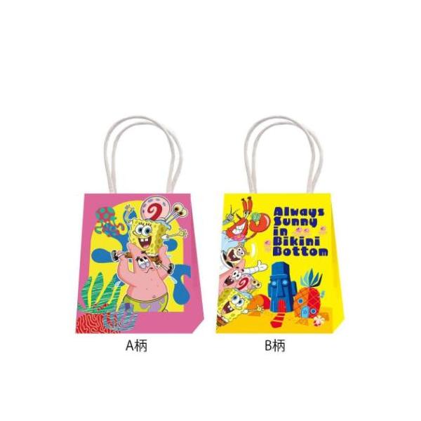 「軽減税率 」クスッと笑えるバラエティ雑貨＆便利な生活用品みつかるHAPPY VALENTINE'S DAYスポンジボブのかわいいバレンタインギフトミニギフトバッグに俵型クランクチョコを詰め合わせた商品です。表と裏が違うデザインでかわいい！...