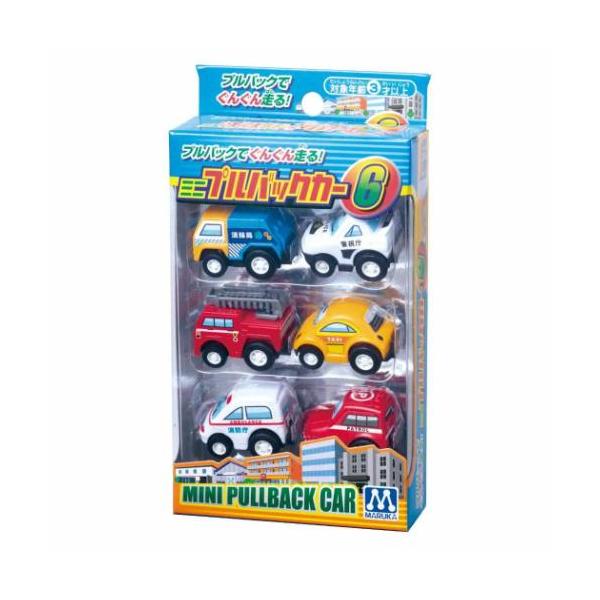 部屋に飾ってたのしいインテリア雑貨＆日用品ぜんぶ揃うキッズにぴったりの面白くて楽しいTOYシリーズこちらはかっこいい[ミニプルバックカー6]プルバックでぐんぐん走る！清掃車、パトカー、消防車、タクシー、救急車、パトロールカーが入っています。...
