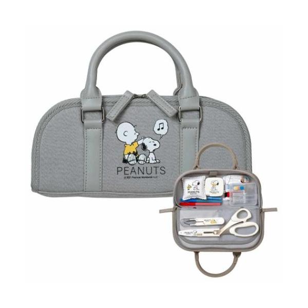 生活雑貨 おしゃれ 趣味 手芸 お祝い ギフトに 日用雑貨大人気[PEANUTS/SNOOPY]グッズにまたまた可愛いnewアイテム登場こちらはスヌーピーがプリントされたケースに、20cm裁ちはさみ等の道具が9点入った[ソーイングセット]大...