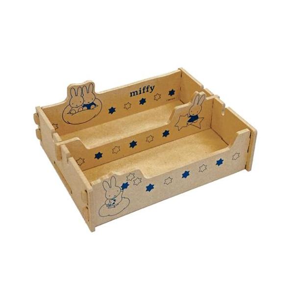 生活雑貨 おしゃれ 卓上 収納 雑貨 小物 ギフトにディックブルーナの人気絵本[miffy/ミッフィーちゃん]グッズにまたまた可愛いnewアイテム登場こちらは組み立て式の[仕切り付き収納トレー]ねじやボンドは不要で簡単に組み立てられます用途...