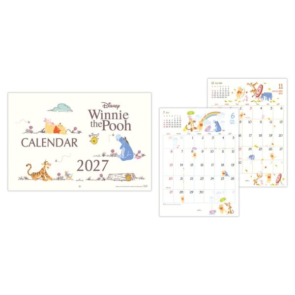 【発売日：2026年08月10日】たっぷりの書き込みスペースがうれしい二つ折りのカレンダー。広げると大きめサイズの壁掛けタイプとして使えます。季節にちなんだキャラクターの絵柄が楽しめる可愛らしいデザインです。サイズ：約220x322mm見開...