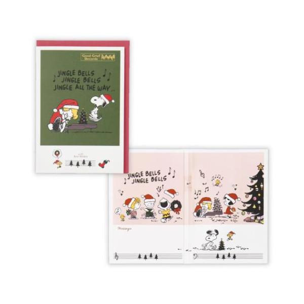 手紙 デザイン レターセット おしゃれ デザイン メッセージ大人気[PEANUTS/SNOOPY]グッズにまたまた可愛いnewアイテム登場MERRY CHRISTMAS贈ってももらっても楽しいかわいいクリスマスカードクリスマスの演奏会をテー...