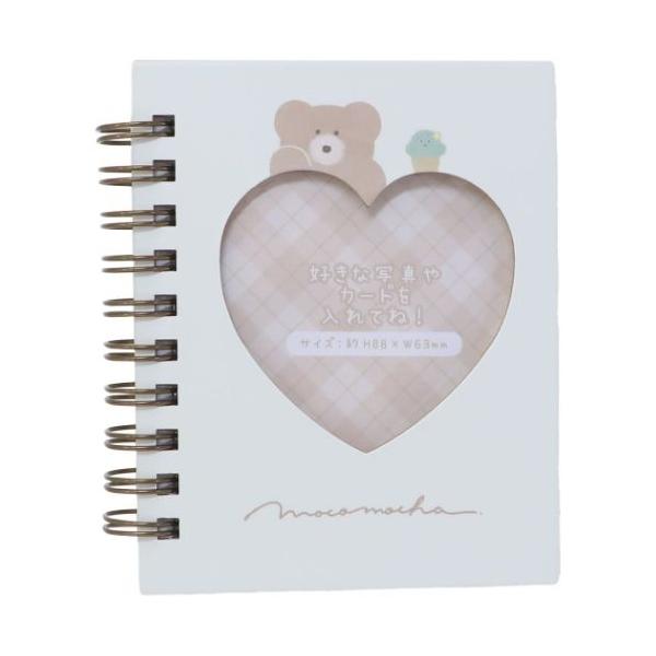 「メール便可」文具 文房具 おしゃれ 仕事 学校 社会人 メモ帳ホッとしたときにあらわれるくまのようなふしぎな生き物[モコモカ/mocomocha]のステーショナリーシリーズこちらはキュートな[リングメモ]好きな写真やカードを入れて表紙にで...