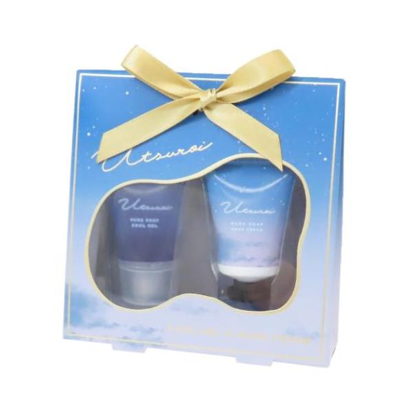 生活雑貨 おしゃれ ファッション お祝い ギフトに 日用雑貨UTSUROI/ウツロイコスメシリーズこちらは人気アイテム[クールジェル&amp;ハンドクリーム]良い香り付きで癒されます可愛いデザインのパッケージでギフトやプレゼントにもGOOD...