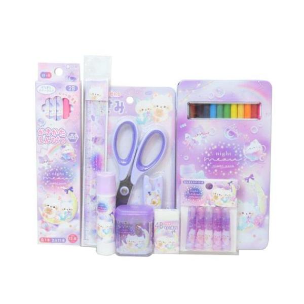 学校 文房具 文具 仕事 お道具箱 雑貨 勉強新学期にぴったりな可愛らしいステーショナリーシリーズこちらは大好評の文具がパックになった[文房具8点セット]まとめ買いできてプレゼントにもおすすめなセットです[セット内容]ダース鉛筆（2Bx11...