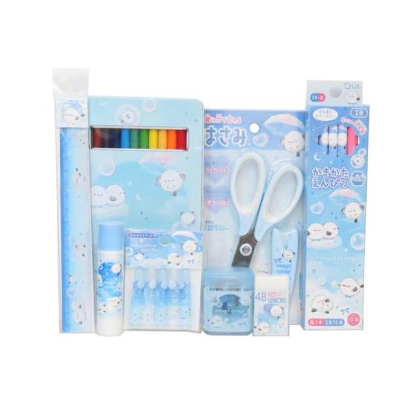 学校 文房具 文具 仕事 お道具箱 雑貨 勉強新学期にぴったりな可愛らしいステーショナリーシリーズこちらは大好評の文具がパックになった[文房具8点セット]まとめ買いできてプレゼントにもおすすめなセットです[セット内容]ダース鉛筆（2Bx11...