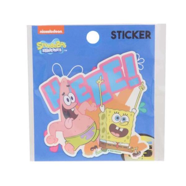 おしゃれ シール デザイン 文具 文房具 新入学 新学期大人気[スポンジボブ]グッズにまたまた可愛いnewアイテム登場こちらは定番人気アイテム[ダイカットステッカー]スマートフォンやタブレットPC、ステーショナリーのアレンジにぴったりかわい...