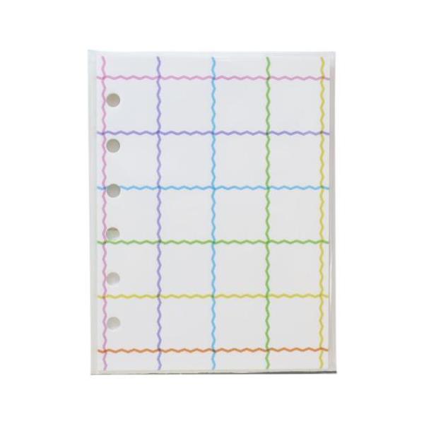 文具 文房具 おしゃれ 仕事 学校 社会人 ノート毎日が楽しくなるキュートなZAKKAシリーズこちらはかわいい[ワイドリフィル]M6バインダー用のリフィルですスタンプ帳におすすめの厚紙素材かわいい文具いろいろあるのでお気に入りを揃えてくださ...