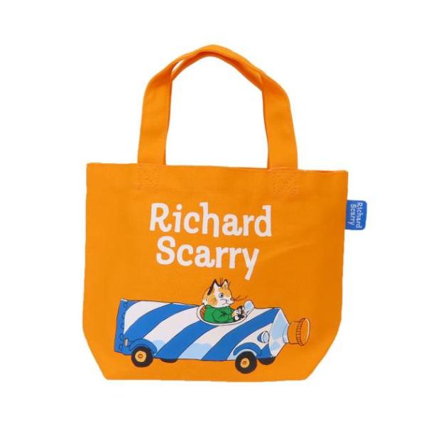 お弁当箱を持ち運ぶのに便利アメリカの人気絵本作家[Richard Scarry/リチャード スキャリー]グッズにまたまた可愛いnewアイテム登場こちらは定番人気アイテム[マチ付きコットンバッグ]お散歩などちょっとしたおでかけに便利なミニトー...