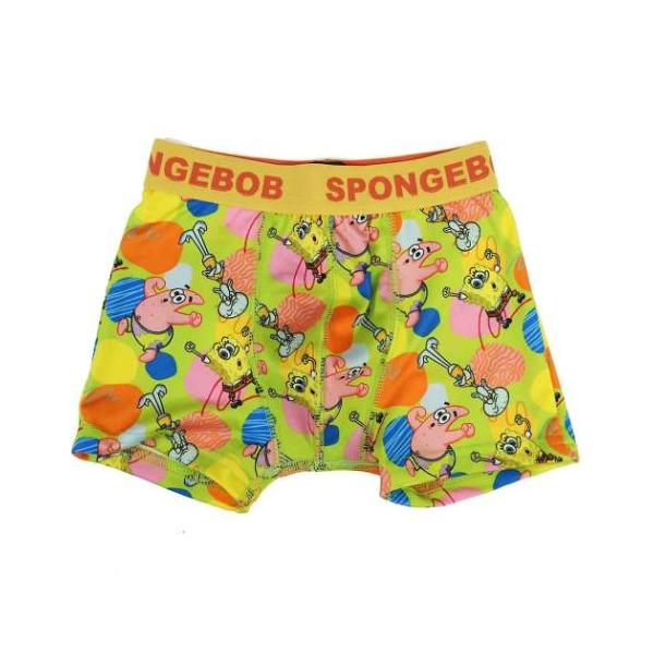 大人気[スポンジボブ]グッズにまたまた可愛いnewアイテム登場こちらははき心地バツグンでインパクト大の[子供用ボクサーパンツ]ゴム部分にもデザインされてるので見せパンとしてもGOODいろんなデザインあるからお気に入りを揃えてください110c...