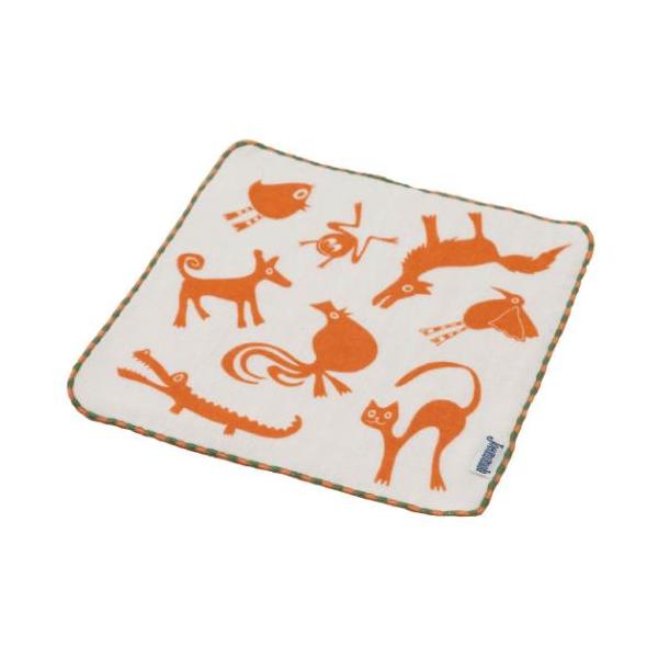 毎日使うものだからこそこだわりを 大人可愛い女性向け雑貨動物の影絵風デザインのおしゃれなホコモモラのトイレグッズが登場こちらはコミカルでちょっぴり個性的な動物が描かれた[ガーゼパイルハンカチ]ガーゼ＆パイル生地の乾きやすく吸水性のあるタオル...