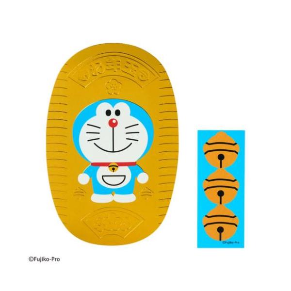 ポチ袋 正月 お祝い お年玉 デザイン 雑貨サンリオとドラえもんの最強コラボ [I'm Doraemon]グッズにまたまた可愛いnewアイテム登場こちらは小判形のぽち袋華やかな全面金箔押しとエンボス加工三つ折りにしたお札が入るキッズが喜ぶ可...