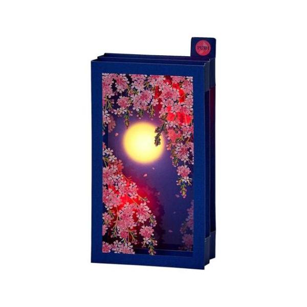 手紙 デザイン レターセット おしゃれ デザイン メッセージ贈ってももらっても楽しいかわいいグリーティングカードボタンを押すと、琴のアレンジによる「さくらさくら」が流れ、透明素材ごしに月と背景がやさしく光ります。繊細なレーザーカット加工がほ...