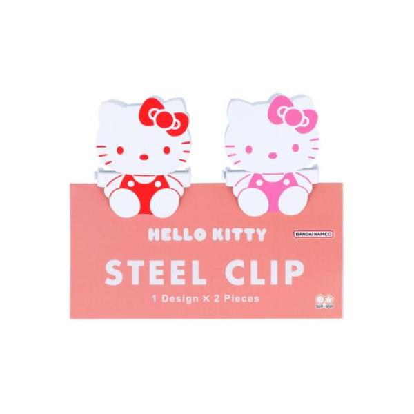 書類 整理 収納 クリップ 文具 文房具 おしゃれ 雑貨サンリオの大人気キャラ[HELLO KITTY/ハローキティ]のキュートなステーショナリーシリーズこちらはダイカットの金属製[クリップ2個セット]文具としてはもちろん、お菓子の袋留めに...