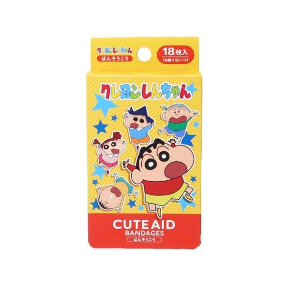 アウドドアを楽しく便利に大人気アニメ[クレヨンしんちゃん]グッズにまたまた可愛いnewアイテム登場ポップでカラフルキュートな[絆創膏/ばんそうこう]にNEWデザインが登場デザイン6種類各3枚がセットになっています。ほかにもいろんなデザインが...