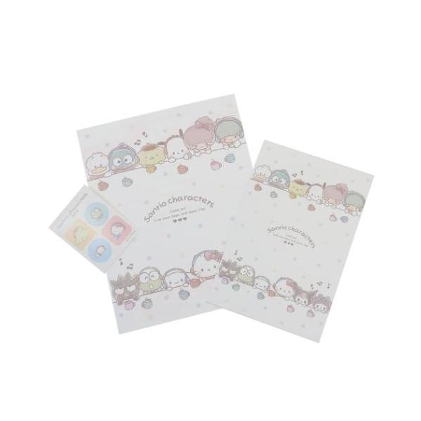 手紙 デザイン レターセット おしゃれ デザイン メッセージ大人気サンリオキャラクターズグッズにまたまた可愛いnewアイテム登場こちらは定番アイテム[レターセット]便箋8枚、封筒4枚、シール1シートがセットになっています。かわいい手紙で思い...