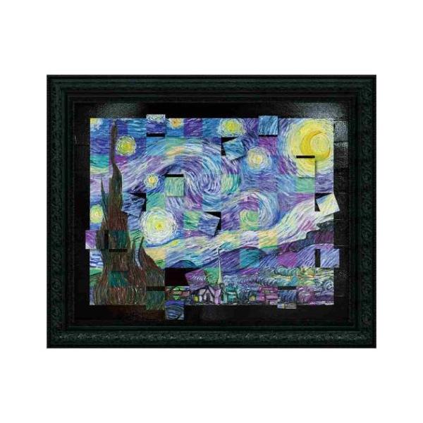 「取寄品」 お祝い ギフトに おしゃれ アート インテリア 贈り物作家：ゴッホ/オランダ男性作家人気の名画にカラフルなモザイク加工を施したアートです。一際目を引くモダンアートへ進化したスペシャルなアートをゴージャスなフレームにセットしました...