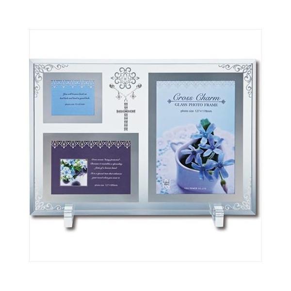 「取寄品」 書類 整理 収納 クリップ 文具 文房具 おしゃれ 雑貨ゴージャスなデザインを施されたミラーと、高級感のあるクロスのチャームがアクセントのフォトスタンドです。クリスタルが煌めくエレガントなフレームで、プレゼントにもおすすめです。...