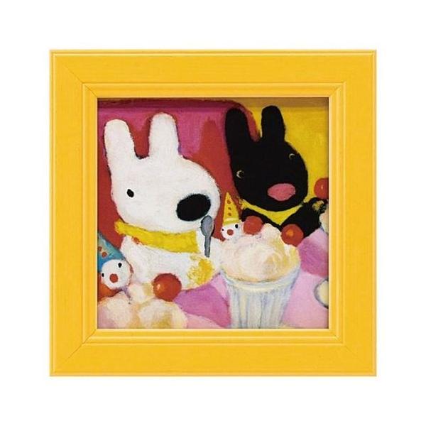 「取寄品」 お祝い ギフト おしゃれ アート インテリア 贈り物大人気絵本《Gaspard et Lisa》グッズからまたまた可愛いNEWアイテム登場!!こちらは今までにないミニサイズのフレームに、リサとガスパールを可愛く額装しました。卓上...