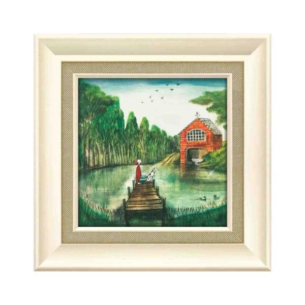 「取寄品」 お祝い ギフトに おしゃれ アート インテリア 贈り物作家：ジョーラム/イギリス女性作家ジョーラムの愛する犬ティンカーと海、空、ガーデンをテーマとした爽やかで素朴さを感じられるアートサイズ：約235x235x18mm重量：約0....