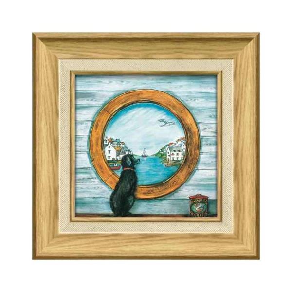 「取寄品」 お祝い ギフトに おしゃれ アート インテリア 贈り物作家：ジョーラム/イギリス女性作家ジョーラムの愛する犬ティンカーと海、空、ガーデンをテーマとした爽やかで素朴さを感じられるアートサイズ：約235x235x18mm重量：約0....