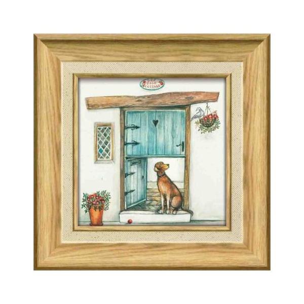 「取寄品」 お祝い ギフトに おしゃれ アート インテリア 贈り物作家：ジョーラム/イギリス女性作家ジョーラムの愛する犬ティンカーと海、空、ガーデンをテーマとした爽やかで素朴さを感じられるアートサイズ：約235x235x18mm重量：約0....