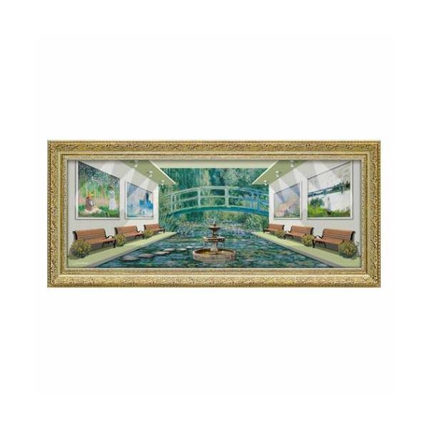 「取寄品」 お祝い ギフトに おしゃれ アート インテリア 贈り物作家：白石 創多/日本男性作家こんな場所があったら良いな！名画に囲まれた空想のアートワールド。遠近感のある1枚の絵の中に、色々な名画が登場し、モネやゴッホの作品が何倍も楽しめ...