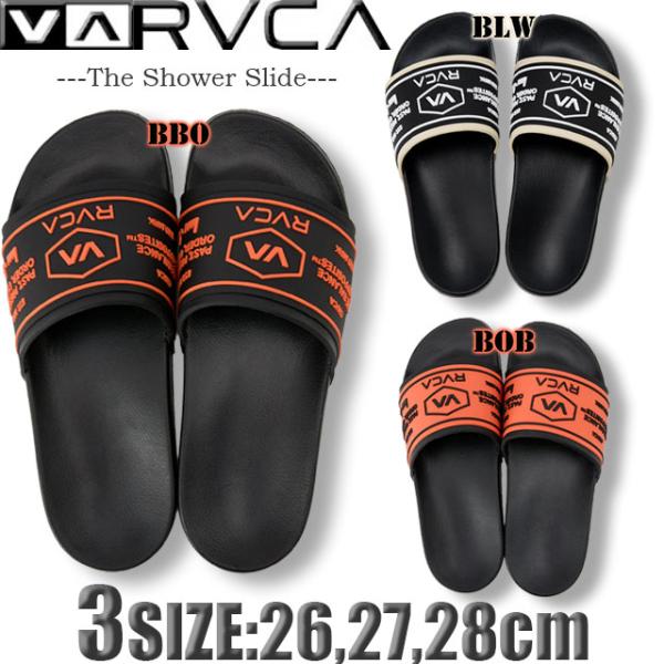 【RVCA MENS：ルーカ】「シンプルに強い。RVCAの哲学を刻んだスライドサンダル。」■DESIGN足の甲ストラップにRVCAロゴを大胆に配置し、"THE BALANCE OF OPPOSITES"をデザインアクセントとして表現。シンプ...