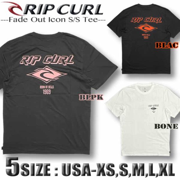 【RIP CURL/リップカール】■老舗のインターナショナルサーフブランド"RIP CURL/リップカール"の昔ながらの定番ロゴプリントの、ゆったりシルエット（リラックスフィット）の半袖Tシャツです。■USA-FSC（森林管理協議会）認定の...
