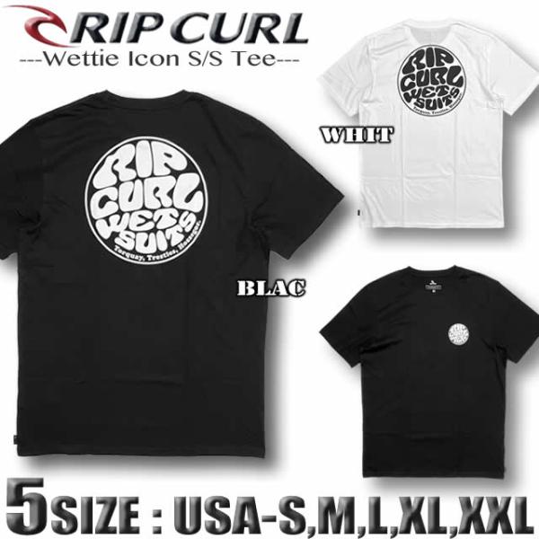 【RIP CURL MENS/リップカールメンズ】■老舗のインターナショナルサーフブランド"RIP CURL/リップカール"の昔ながらの定番ロゴプリントの、半袖Tシャツです。■USA-FSC（森林管理協議会）認定の環境に配慮した高品質のオー...