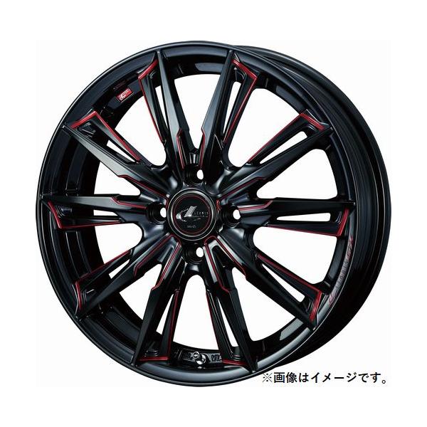WEDS LEONIS GX◇商品情報■定価(税抜)：￥36,500■品番：39330■色：BK/SC[RED]（ブラック/SCマシニング[レッド]）■サイズ：15インチ×4.5J ■インセット：45■孔数：4■PCD : 100 ■ディス...