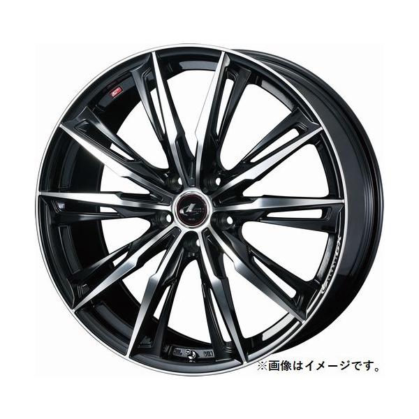 WEDS LEONIS GX◇商品情報■定価(税抜)：￥53,000■品番：39373■色：PBMC（パールブラック/ミラーカット）■サイズ：18インチ×7.0J ■インセット：47■孔数：5■PCD : 114.3 ■ディスクハブ径 : ...