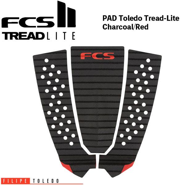 デッキパッド サーフィン FCS エフシーエス PAD Toledo Tread-Lite Charcoal/Red フィレペトレド # # #