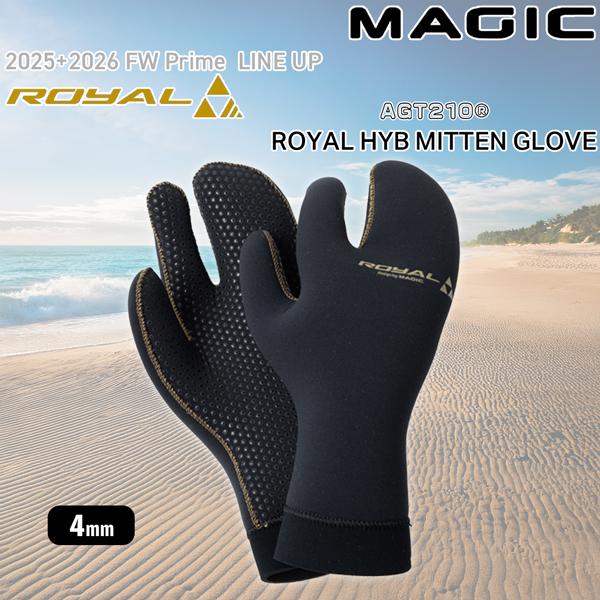 【正規取り扱い店】●BRAND：MAGIC(マジック)●品番：MAGIC-37721●品名：ROYAL 4mm HYB ミトンGLOVE 素材/AGT210●サイズ：XS／S／M／L／XL ※参考SIZE(cm)／中指長/XS=6.5-7....