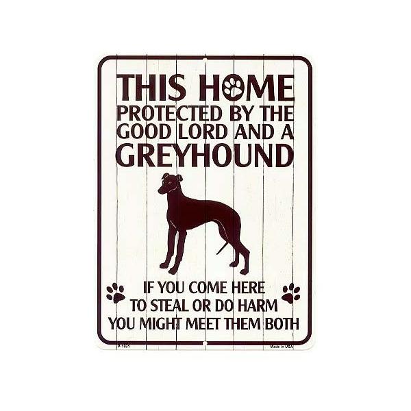 もはやアメリカ雑貨の定番！アメリカ直輸入のアメリカンブリキ看板です★直輸入の格安価格でご紹介中！詳しくは商品説明欄をご覧ください。アメリカ ブリキ看板 アメリカン雑貨 アメリカ雑貨 サインプレート メタルプレート グレーハウンド ペット 犬...