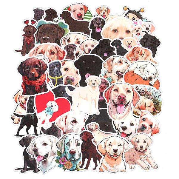 たっぷり５０枚セット♪ラブラドールのかわいいイラスト仕上げのステッカーです★色々な柄のラブちゃんがポップでかわいいですよね♪★詳しくは商品説明欄をご覧ください。ラブラドール 雑貨 ステッカー５０枚セット コート紙製 犬 ペット ラブ ラブラ...