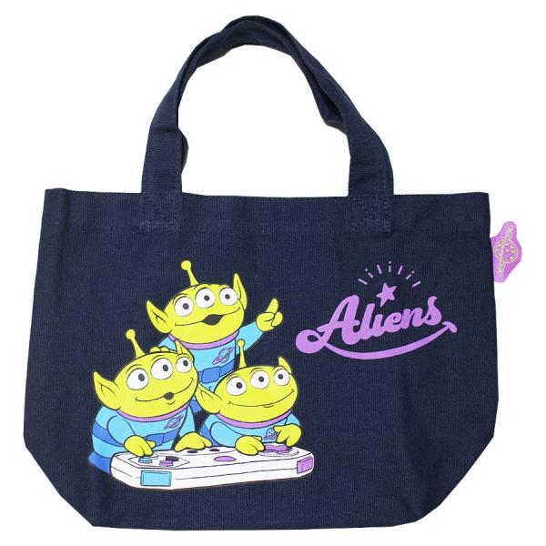 トイ・ストーリーの人気者、エイリアン柄のミニトートバッグです★エイリアンらしいくてとってもポップな柄でＧＯＯＤ！！エイリアンたちの楽しそうな表情も嬉しいです♪ランチバッグにサブバッグにちょい持ちバッグに大活躍！★詳しくは商品説明欄をご覧くだ...