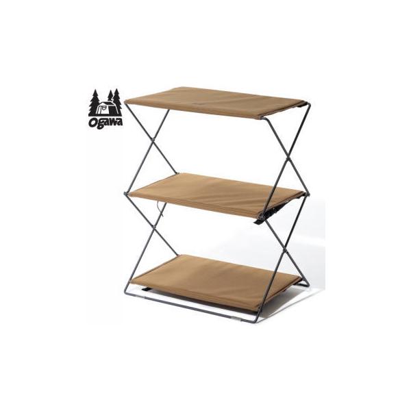 軽くてコンパクトな3段ラック。カトラリーや調理器具を置いてキッチンまわりに、お気に入りのギアを置いて見せる収納棚に、幕内やリビングスペースの小物収納に・・・などなど一つあると便利なラックです。キャンプシーンのレイアウトに最適なアウトドア専用...