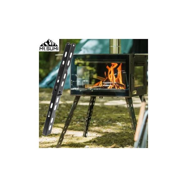 手軽に高さを変えて炎をより楽しむ！折りたたまれた脚を拡げるだけの簡単設置。薪ストーブAURAシリーズの高さを上げる延長脚。通常の炉の高さから約15cmほど高くすることができます。延長脚を取り外す必要がなく折りたたむだけで収納可能。■サイズW...