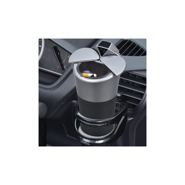 赤外線センター搭載。手をかざすと横スイング式のフタが自動で開くスマートな灰皿。フタが開いた後クローズセンターにタッチするだけでフタが閉じます。電池式(単三アルカリ乾電池×2本/電池は別売)の為、室内でも使えます。夜間でもわかるブルーLED照...