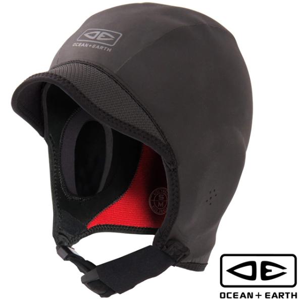 【EASY HEAR NEOPRENE SURF HOOD】・伸縮性素材を使ったサーフフード（キャップ）・耳の保護だけでなく、聞こえやすさも考慮したイヤーパネル・サーファーズイヤー対策に推奨・防風スムーススキン＋360ストレッチネオプレンア...