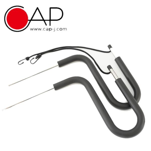 ■キャリアのパイプ径は19.1mmあります。別売りの自転車・スクーターアタッチメントと組み合わせてご使用ください。■サビに強いステンレス製です。■従来の1本積みキャリア（#303）の差し込みバーの長さを10cm延長し、サーフボードが収まる深...