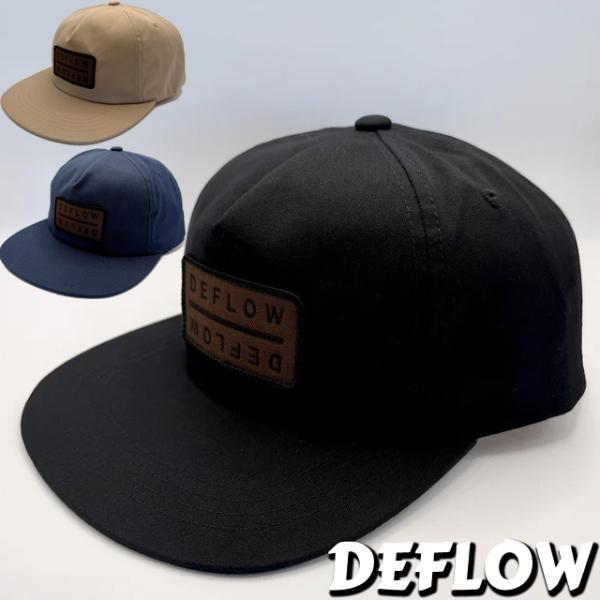 DEFLOW Snapback CapCotton 60% Polyester40%SIZE : FreeONE SIZE FIT ALL（OSFA）フロントの高さ：9.5cm頭周り：53 - 61cm(調整可)ツバの長さ：7.5cmツバの...
