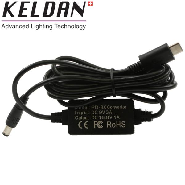 [MU-8086] KELDAN USB-C チャージアダプター(16.8V/1A)旅?にも便利な超?型・軽量 USB-C 充電アダプター。出? 30W 以上の USB-C 充電器に接続できます。KELDAN 4X/4XR シリーズライトの...