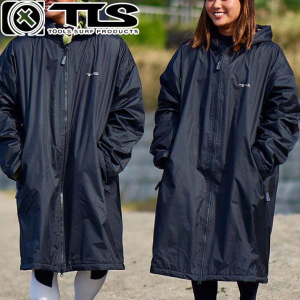 【TLS WATER PROTECTION MICRO PONCHO ウォータープルーフ マイクロポンチョ】防水サーフポンチョ冬のマリンスポーツ、自転車・バイクや徒歩によるビーチまでの移動、サーフィン大会などで待機をする際など、数多くのシー...